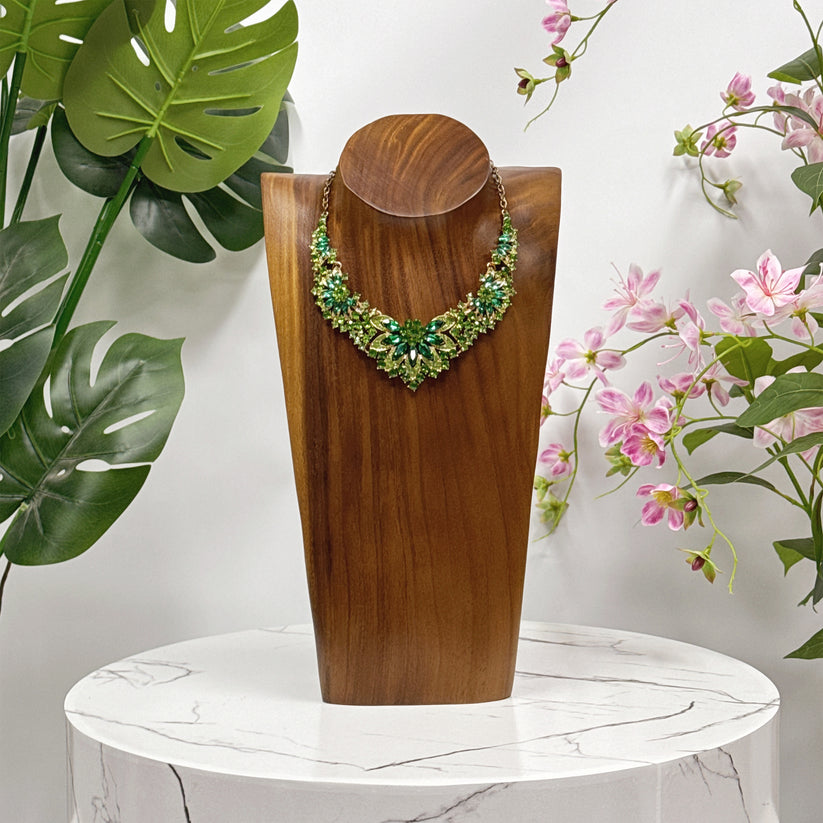 Luxurious Handmade Leather Jewelry Display Bust Stand for Necklaces and ...