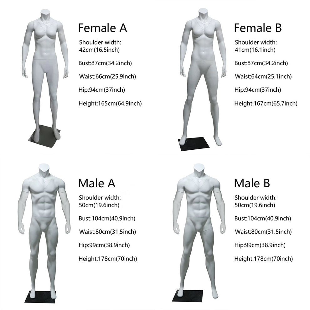 Female/Male Full Body Ghost Mannequin,Professional Invisible Form for ...