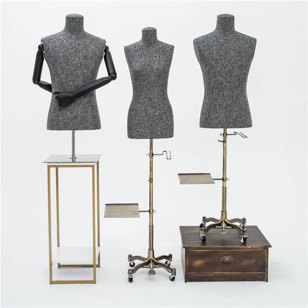DE-LIANG Female Headless Mannequins Torso With Removeable Wooden Arms ...