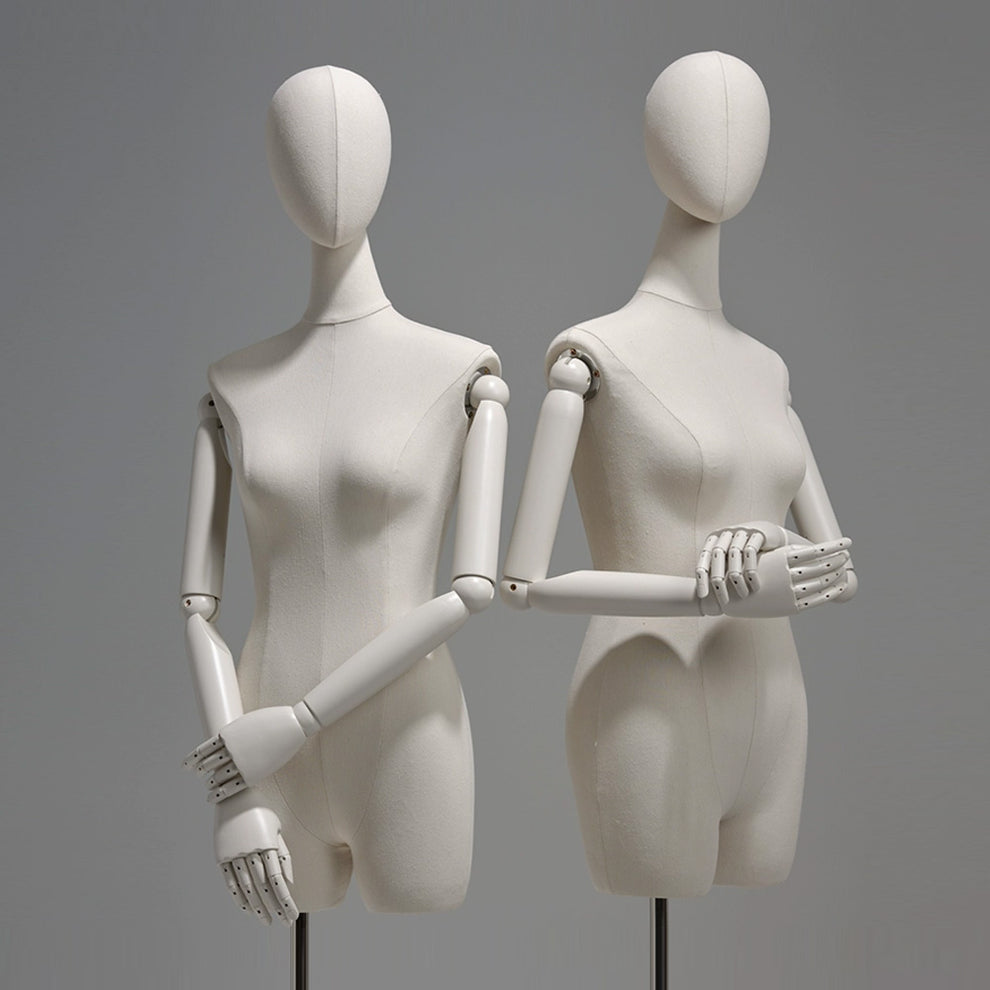 Luxury Linen Female Full Body Mannequin,Black/White Standing Dress Fro ...
