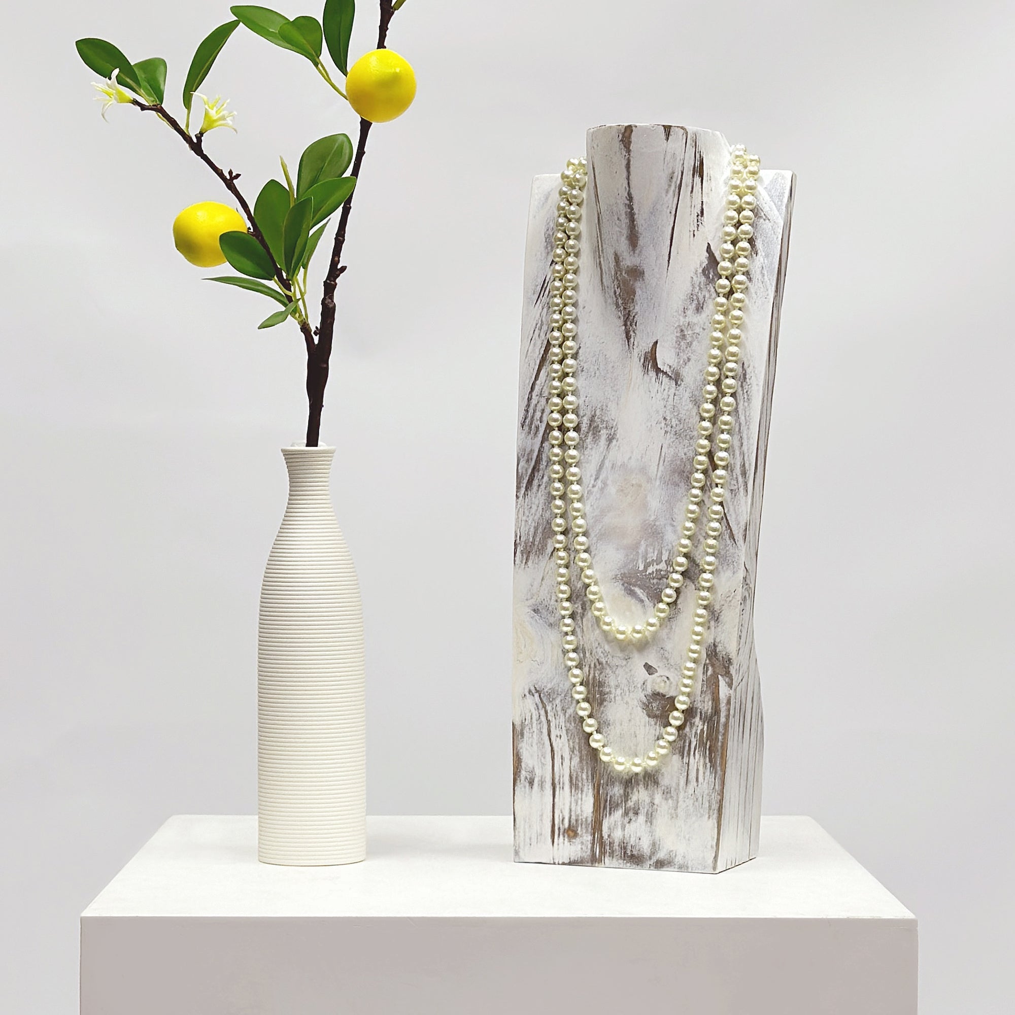 Luxurious Handmade Leather Jewelry Display Bust Stand for Necklaces and ...