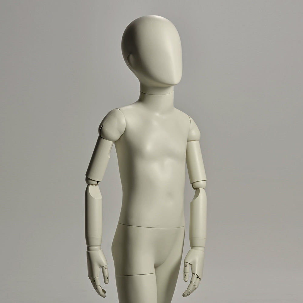Beige Child Full Body Mannequin with Flexible Wooden Arms,Boy Child Ma ...