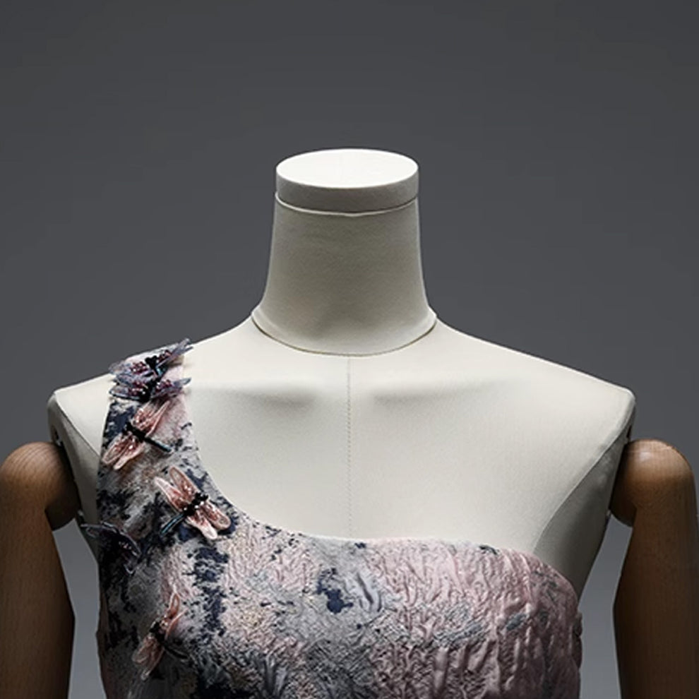 DE-LIANG High End Half Body Female Display Dress Form Adjustable Linen ...