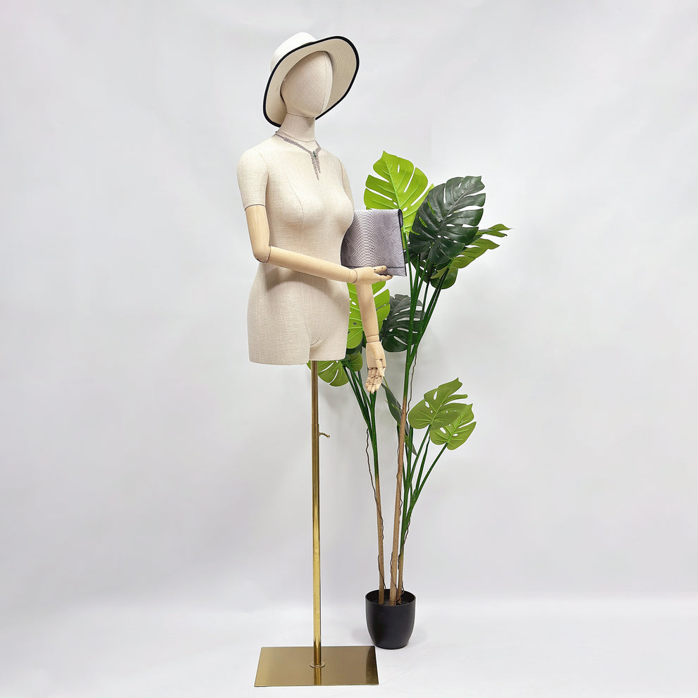 Female Fully Pinnable Plus Size Linen Mannequin, Plus size Bust Form F ...