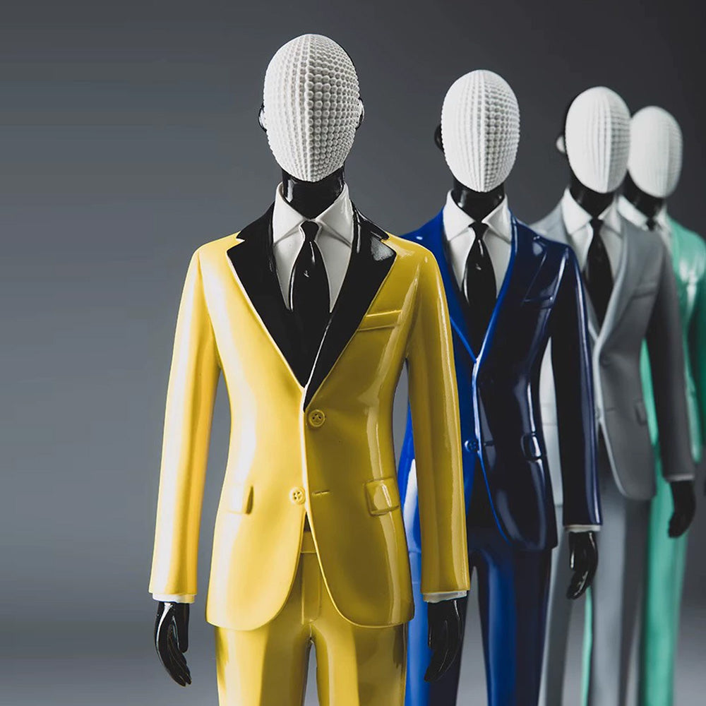 DE-LIANG Mini Male Mannequin Full Body,Colorful Men Dress Form Office ...