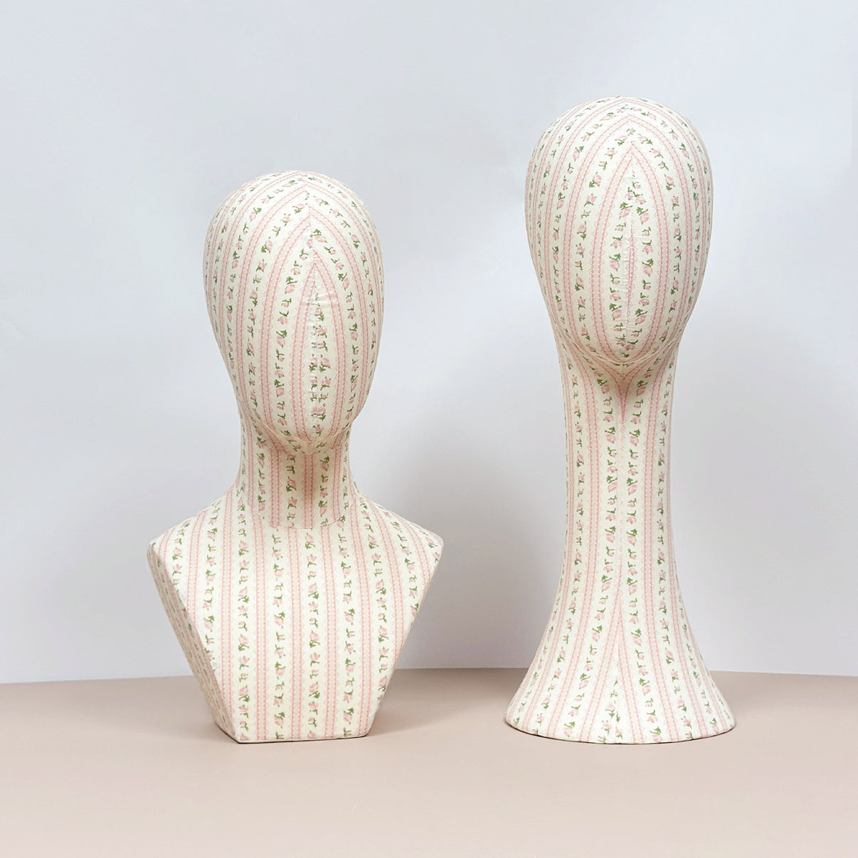 DE-LIANG Fully Pinnable Linen Mannequin Head – Vintage Floral Display ...