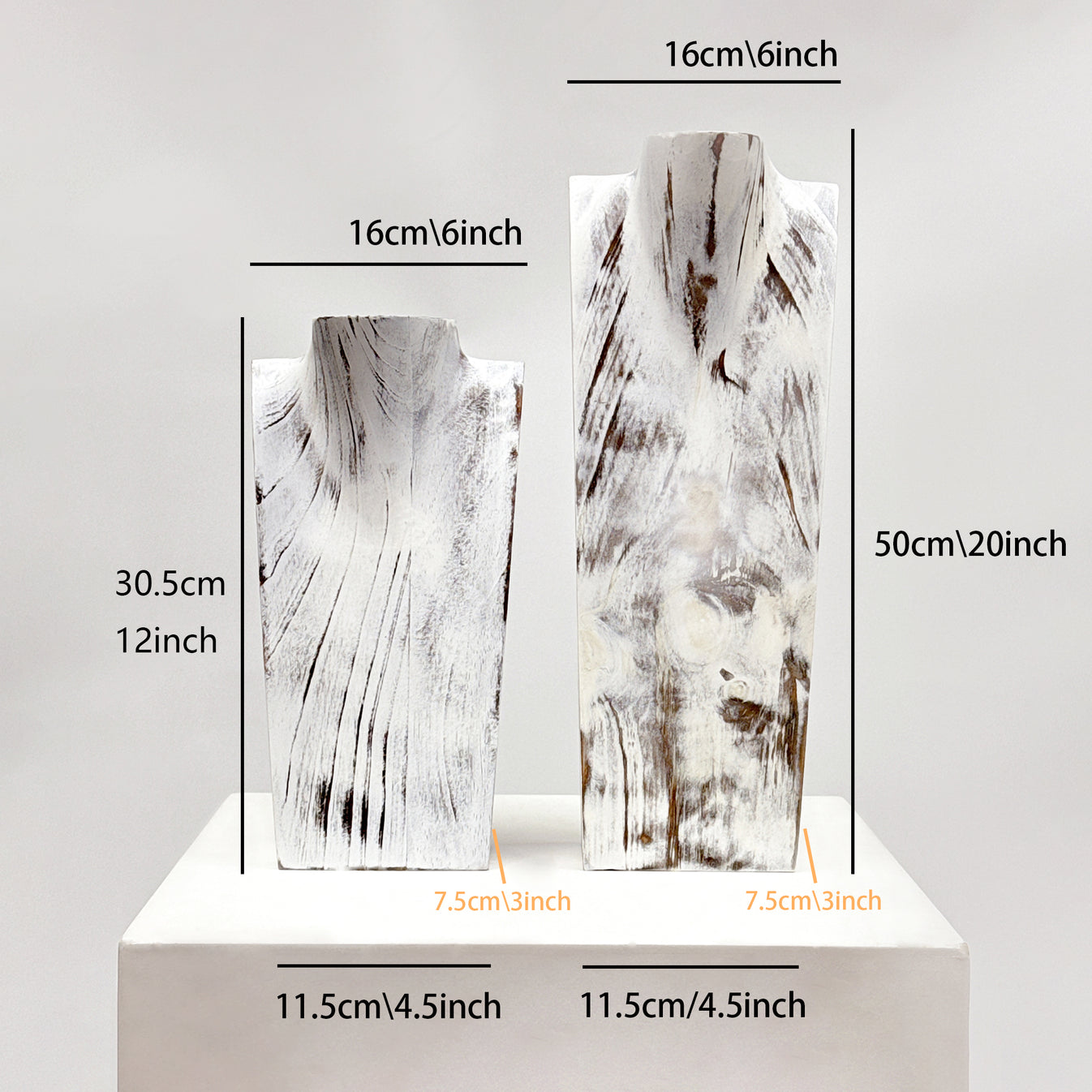 Luxurious Handmade Leather Jewelry Display Bust Stand for Necklaces and ...