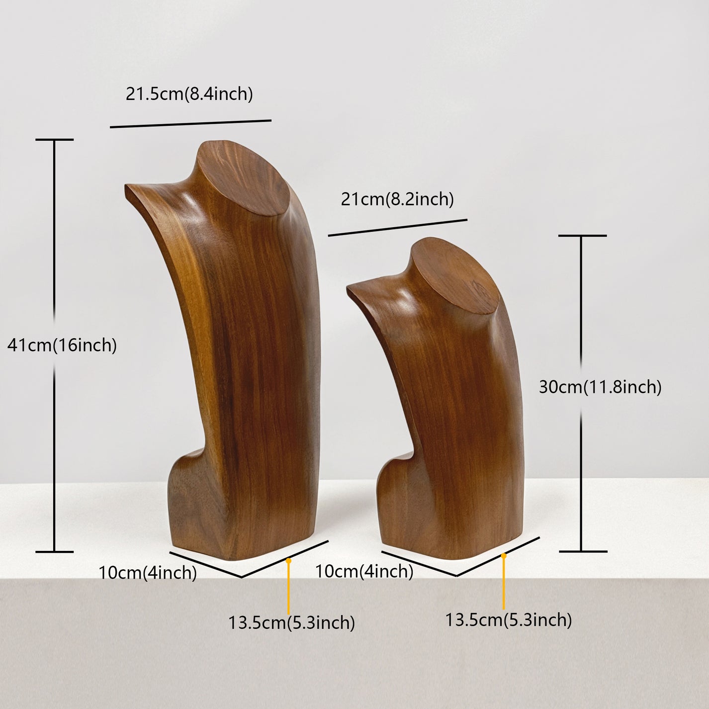 Luxurious Handmade Leather Jewelry Display Bust Stand for Necklaces and ...