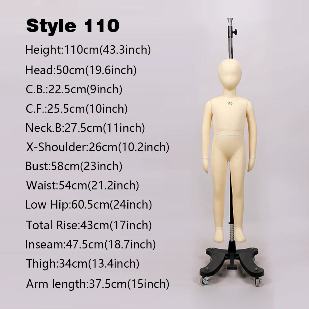 DE-LIANG Professional Child Full Body Dress Form – Adjustable Kids Man ...