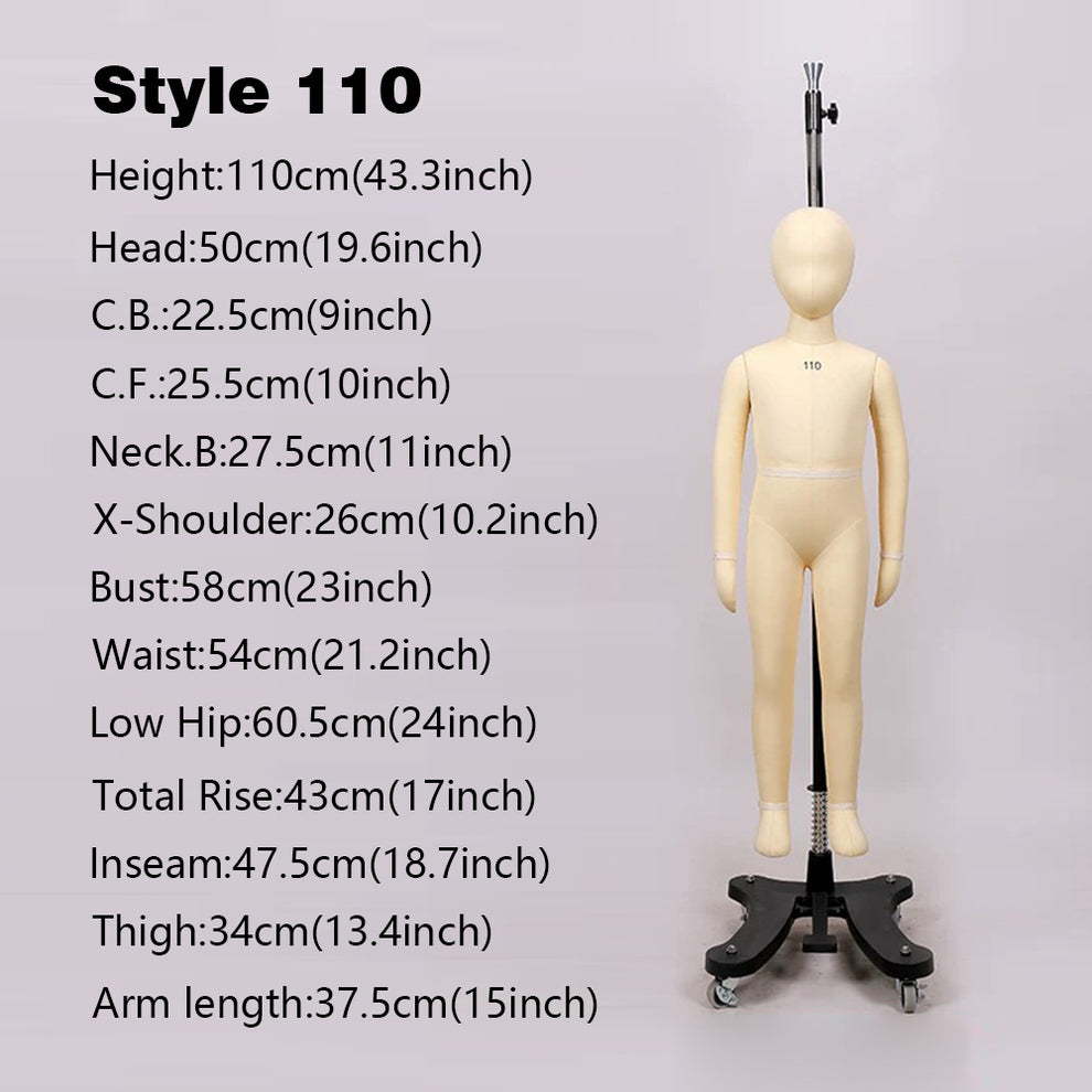 DE-LIANG Professional Child Full Body Dress Form – Adjustable Kids Man ...