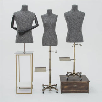 DE-LIANG Female Headless Mannequins Torso With Removeable Wooden Arms ...