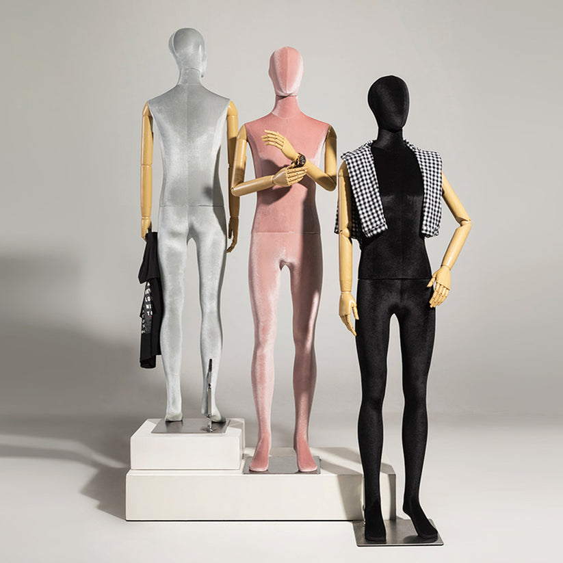 Luxury Male Full Body Mannequin,Velvet Male Mannequin Display with Head ...