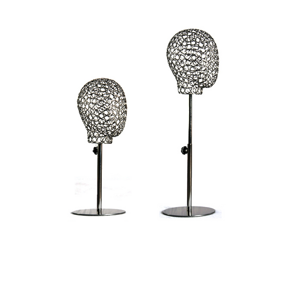 Metal Mannequin Head, Steel Wire Frame Hollow Head,Torso Display Hat P ...