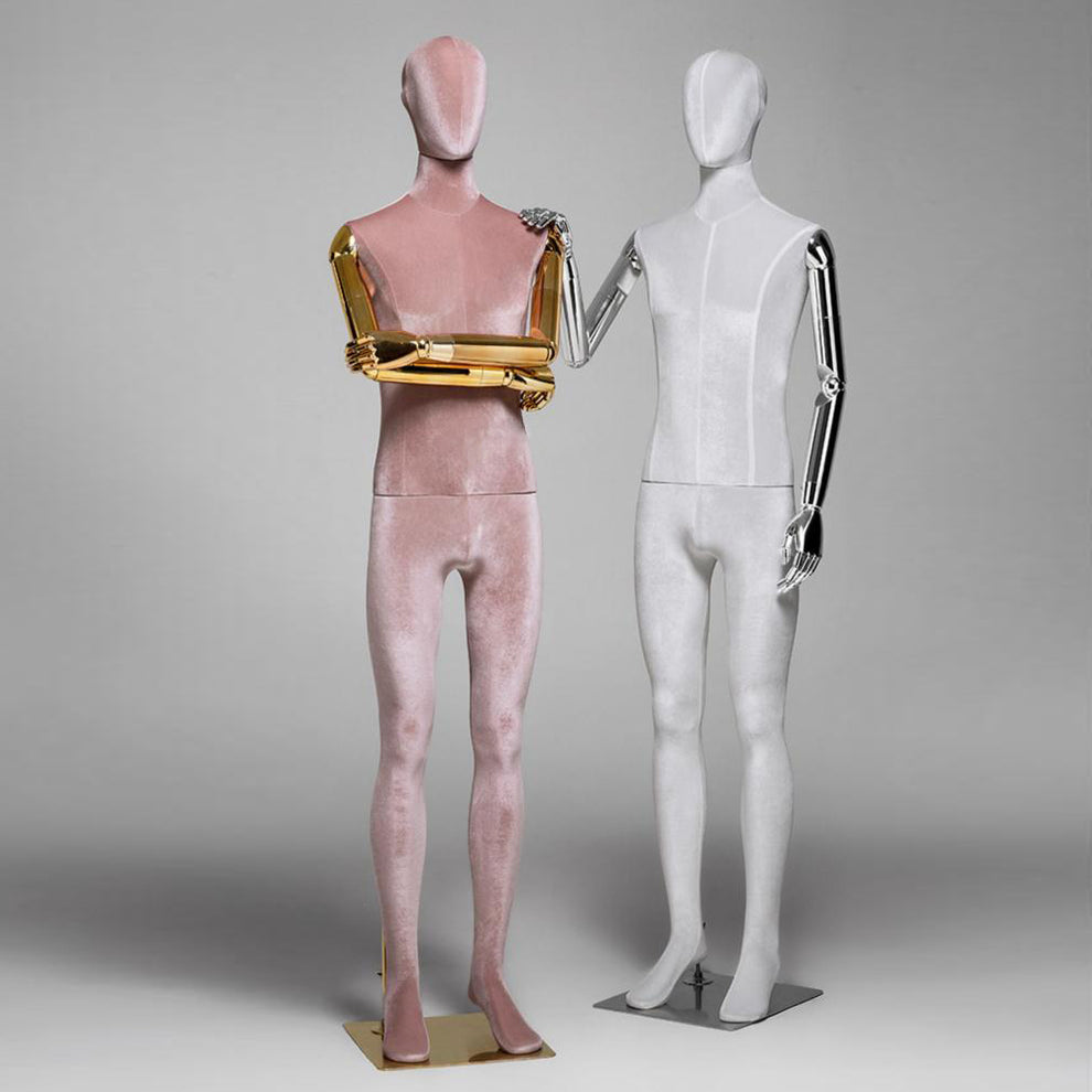 Luxury Male Full Body Mannequin,Velvet Male Mannequin Display with Head ...